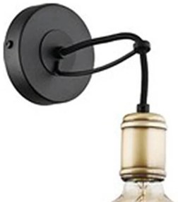 TK LIGHTING Nástěnné svítidlo - QUALLE 1513, 230V/15W/1xE27, černá/zlatá