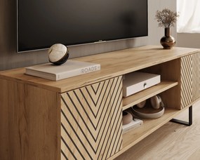 ADRK Furniture Skříňka RTV Lorello Chevron 135 cm RTV-LOR-OC-J-135