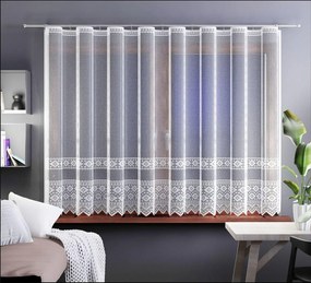 Forbyt kusová záclona SAMANTA jednobarevná bílá, výška 160 cm x šířka 400 cm (na okno)