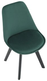 Židle, emerald Velvet látka/černá, LORITA