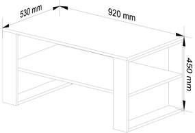 Konferenční stolek DOMI II dub craft/bílý