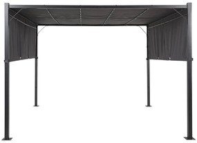 Pergola s LED světly 310 x 310 cm tmavě šedá PARGA Beliani