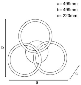 LED Stmívatelné stropní svítidlo LED/70W/230V 3000-6500K + dálkové ovládání