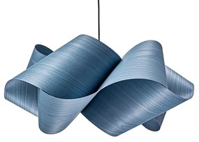 Designové svítidlo z dřevěné dýhy Swirl  Designové svítidlo z dřevěné dýhy Swirl Barva rozety: Černá, Dekor: Modrý, Průměr a výška: ø 540 mm x 250 mm