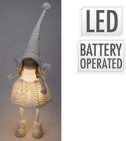 LED andělíček v bílé barvě 81 cm