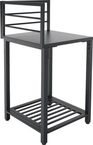 Rohový zahradní kuchyňský ostrůvek, kov, šedá, TANITA TYP 1