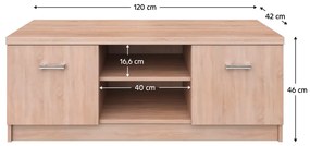 Kondela RTV Stolek 2D, dub sonoma, TOPTY TYP 35