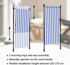 vidaXL Venkovní roleta 100 x 270 cm [368772] Barva: Modrá