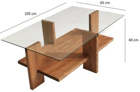Designový konferenční stolek Fadey 105 cm dřevěný