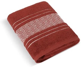 Bellatex Froté ručník Mozaika, terra tmavý - 50x100 cm