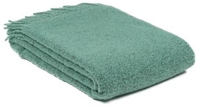 Kampol Deka z merino vlny Bukle 140x200 mint s třásněmi