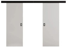 Posuvné dveře MALIBU DUO + Tichý dojezd, 146x205x1,6, bílá