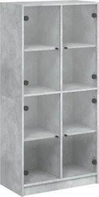 Highboard s dvířky betonově šedý 68x37x142 cm kompozitní dřevo 3295860