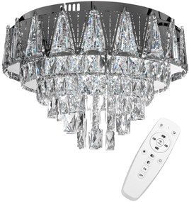 Toolight - Křišťálová stropní lampa LED APP776-1C, chromová, OSW-05027