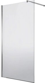Deante Abelia, Walk-in sprchová zástěna 140cm, výška 200cm, 8mm čiré sklo s EasyClean, chromový profil, KTA_034P