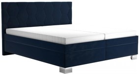 Manželská postel 160x200 Paulina modrá, bez matrace