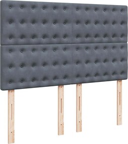 Box spring postel s matrací tmavě šedá 140x200 cm samet 3292371