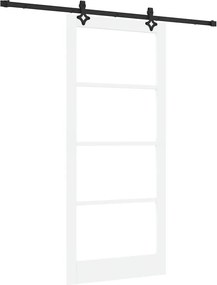Posuvné dveře ORKDAL 93 x 211 cm Masivní borové dřevo a sklo 3332206
