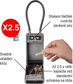Master Lock 5482EURD / Bezpečnostní schránka se závěsným lankem