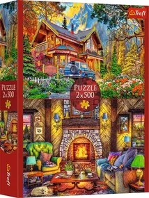 TREFL Puzzle Výlet do hor / 2x 500 dílků / 48 x 34 cm