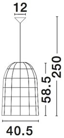 Nova Luce Závěsné svítidlo AURORA, ratan, E27 1x12W Barva: Bílá
