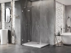 Mexen Lunar, výklopný sprchový kout levý 70 x 80 cm, čiré sklo, chromový profil, 834-070-080-01-00-L