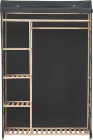 Šatní skříň šedá 110 x 40 x 170 cm textil 248189