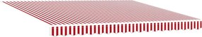 Stahovací markýza Červená a Bílá 400 × 350 cm 3330751