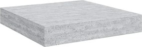 Plovoucí nástěnné police 4 ks betonově šedé 23x23,5x3,8 cm MDF 326590