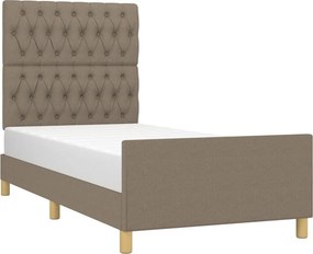 Rám postele bez matrací taupe 90x200 cm textil 3125272