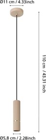 Eglo 901151 - LED Lustr na lanku CAMINIA 1xGU10/5W/230V 3000K béžová