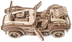 Ugears 3D dřevěné mechanické puzzle Driftující závoďák Cobra