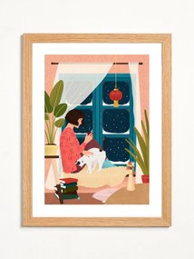 Petra Holíková | Zimní večer Rám: Černý, Velikost: 30 x 20 cm