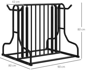 PEPU Stojan na kola pro 4 jízdní kola přídavný držák, 90 x 80 x 80 cm