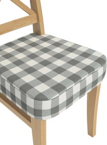 Sedák na židli IKEA Ingolf barva šedá látka vzorované