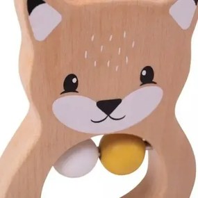 Bigjigs Baby Dřevěné chrastítko liška / od 0 měsíců
