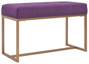 Lavice 80 cm fialová sametová 247557