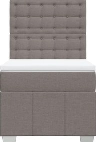 Box spring postel s matrací taupe 100 x 200 cm textil 3293897