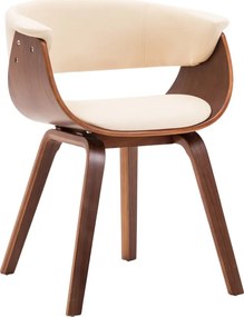 vidaXL Jídelní židle ohýbané dřevo a textil [283129] Barva: krémová a světle hnědá