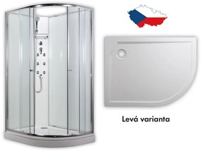 Arrtec - Masážní sprchový box SIRIUS model 4 čirý levý