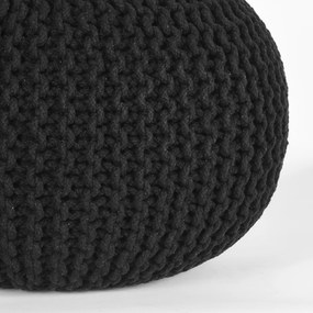 LABEL51 pletený puf GEBREID černý M Color: Black SH-24.062
