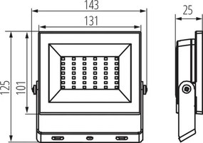 LED reflektor Kanlux Miledo GRUN NV LED-30-B 30W neutrální bílá 31392