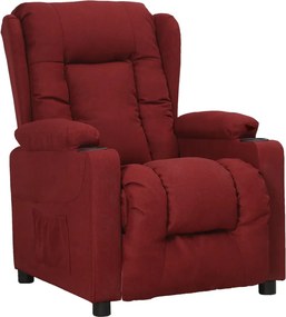 Polohovací křeslo vínové textil 339051