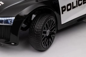 Ramiz Elektrické autíčko Audi R8 Policie na baterie + dálkové ovládání + EVA + pomalý start + MP3 LED