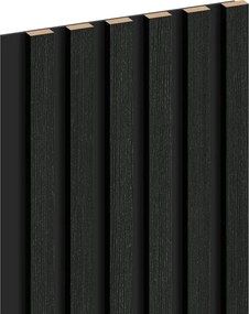Mexen Lam-B, akustické stěnové lamely 275 × 30 cm, HDF deska 4 mm, technická dýha, dub černý stříbřitý, S100-275307-3015-025