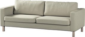 Potah na pohovku IKEA  Karlstad 3-místná, nerozkládací, krátký barva béžová látka pletený vzor