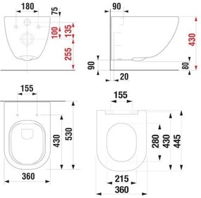 JIKA H8667140000001 -  Závěsné WC MIO + záchodové prkénko SoftClose MIO