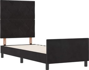 Postel s boxspringem s čelo Černá 80 x 200 cm samet 3344971
