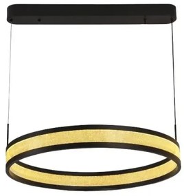 LED Stmívatelný lustr na lanku LED/45W/230V černá + dálkové ovládání