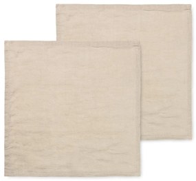 ferm LIVING Látkové ubrousky Linen Natural - set 2 ks, přírodní barva, textil